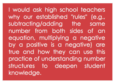 Numeracy for high school: A unique challenge – Number Strings