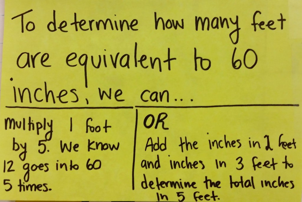 Feet, inches and yards: Conversions on a ratio table – Number Strings